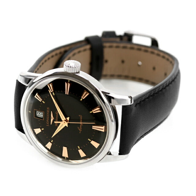 ロンジン コンクエスト ヘリテージ 自動巻き 腕時計 ブランド メンズ LONGINES L1.611.4.52.2 アナログ ブラック 黒 – 腕時計のななぷれ